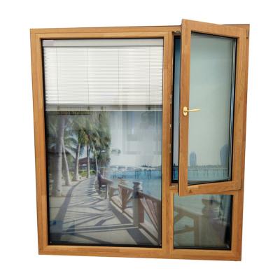 China KDSBuilding Latest Design Two Way Open Slim Tilt And Turn Wood Glass Windows Custom Wooden Windows Doors for sale
