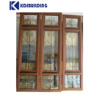 China KDSBuilding Solid Grill Design Door And Windows Wooden Window Red Oak Wooden Window for sale