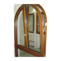 China KDSBuilding Modern Design Tempered Wooden Glass Soundproof Arch Oak Wood Turn And Tilt Window for sale