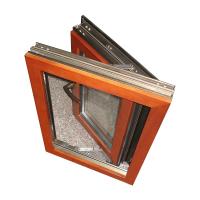 China KDSBuilding Timber Glass Wooden Design  Wood Clad Aluminum Casement Windows for sale