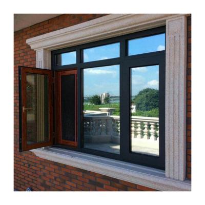 China KDSBuilding high quality wood clad windows wooden window design casement windows with triple glass for sale