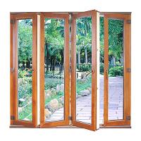 China KDSBuilding Aluminum clad wood push-out fold windows with double glazing glass energy saving stack and fold wood windows for sale
