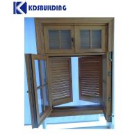 China KDSBuilding Modern Solid Grill Design Mosquito Anti Theft Double Glaze Wooden casement window for sale