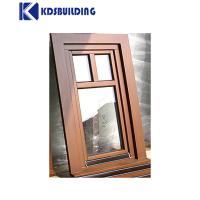 China KDSBuilding Modern Solid Grill Design Mosquito Anti Theft Double Glaze Wooden casement window for sale