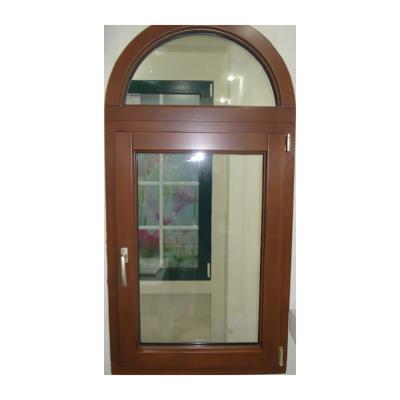 China KDSBuilding Swing Residential Casement Round Wooden Window Solid Wooden Window With Fix Glass for sale