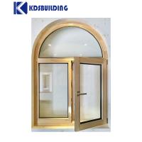 China KDSBuilding Double Glass Laminated Wooden Tilt And Turn Window With Germany Hardware Round Wood Window for sale