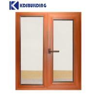 China Aluminum Windows Alloy Crank Handle Double Trade Casement Window With Burglar Proof for sale