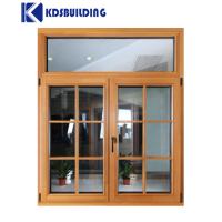 China Aluminum Windows Alloy Crank Handle Double Trade Casement Window With Burglar Proof for sale