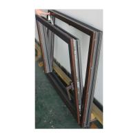 China Black Roller Screen Grill Design Double Aluminum Clad Wood  Windows Awing Tilt And Turn Window With Mosquito Net for sale