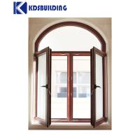 China Arch Round Wooden Casement Window Windproof Europe Style For Villa for sale