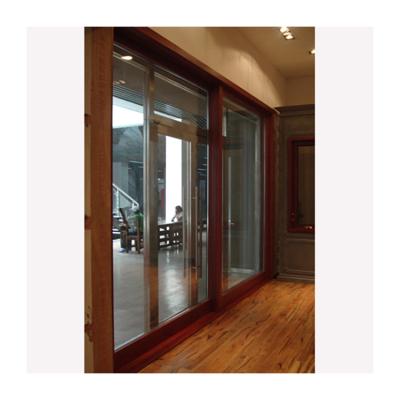China KDSBuilding Manufacturer Timber Solid Wood Frame Lift And Sliding Door With Glass for sale