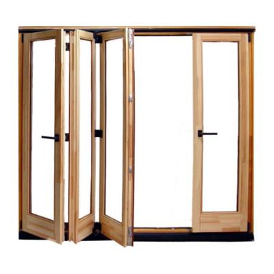 China KDSBuilding China Factory Cheap Price Simple Teak Wood Front Folding Door Design for sale