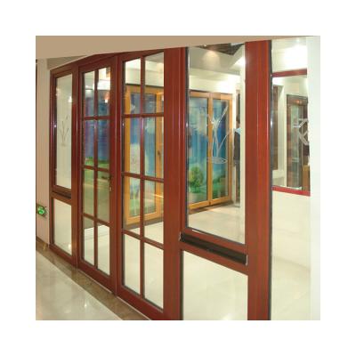 China KDSBuilding Double Tempered Glass Waterproof Soundproof Simple Teak Wood Front Door Design for sale