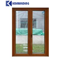 China KDSBuilding Double Tempered Glass Waterproof Soundproof Simple Teak Wood Front Door Design for sale