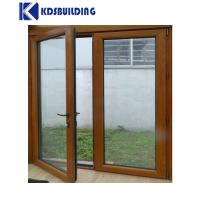 China Tempered Glass Solid Wood Entrance Door Interior Single Teak Casement Door for sale