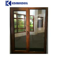 China Tempered Glass Solid Wood Entrance Door Interior Single Teak Casement Door for sale
