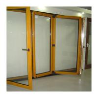 China Solid Core Wood Exterior Double Doors Push And Pull French Style Waterproof for sale