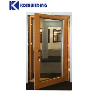 China Solid Core Wood Exterior Double Doors Push And Pull French Style Waterproof for sale