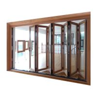 China Modern Solid Wood Entrance Door Paint Colors Wood Folding Patio Doors for sale