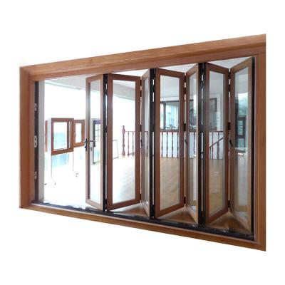 China Modern Solid Wood Entrance Door Paint Colors Wood Folding Patio Doors for sale