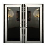 China Double Glazed Wooden Casement Door Interior For Toilet Bathroom for sale