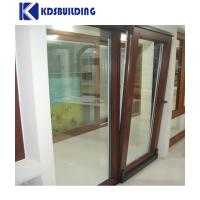 China Energy Saving Solid Wood Entrance Door Timber Double Glazed Glass Tilt And Turn Doors for sale