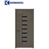 China Main Solid Wood Entrance Door Waterproof PVC Finish Interior MDF Door for sale