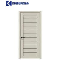 China Main Solid Wood Entrance Door Waterproof PVC Finish Interior MDF Door for sale