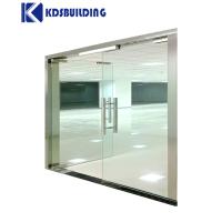 China Double Glass Automatic Sliding Door Frameless Casement Entrance Swing Door for sale