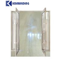 China Aluminum Exterior Automatic Sliding Door Double Glass Casement Spring Door for sale