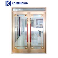 China Aluminum Exterior Automatic Sliding Door Double Glass Casement Spring Door for sale