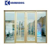 China Aluminum Exterior Automatic Sliding Door Double Glass Casement Spring Door for sale