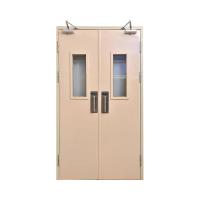China Metal Safety Steel Fire Door With Window Rated Fire Proof Emergency Doors for sale