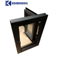 China Security Fireproof Steel Fire Door With Window Black Profile Insulated Window for sale