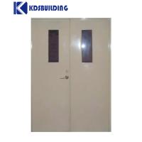 China Safety Metal Steel Fire Door With Window Exterior Anti Theft for sale
