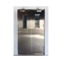 China Double Glass Steel Fire Door With Window Security Entry Modern Casement Door for sale