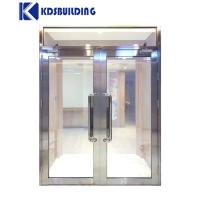 China Interior Steel Fire Door With Window Double Tempered Smoked Glass Slim Doors for sale