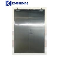 China Interior Steel Fire Door With Window Double Tempered Smoked Glass Slim Doors for sale