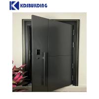 China Front Iron Steel Fire Door With Window Main Security Steel Gate For House for sale