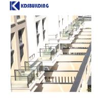 China Metal Building Balcony Railing Tempered Double Glazed Aluminium Iron Baluster for sale