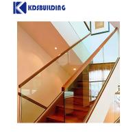 China Terrace Deck Glass Railing With LED Light Stainless Steel Handrail Accessory for sale