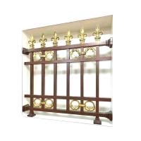 China Balustrade Ms Pipe Railing Gate Gold Color Picket Aluminum Fence for sale