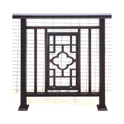 China Outdoor Building Balcony Railing Metal Stainless Steel Pipe Railing Balcony for sale