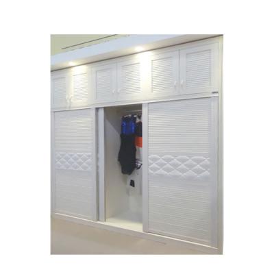 China Minimalist Plastic Closet Bedroom Pvc Design Picture Wardrobe for sale