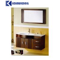 China Brown Lavatory Bathroom Sink Vanity Modern Cabinet for sale