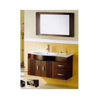 China Wooden Brown Bathroom Vanity Set Cabinet for sale