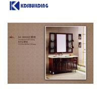 China Wooden Brown Bathroom Vanity Set Cabinet for sale