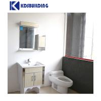 China Modern Solid Wooden Cabinet Plastic PVC Toilet Bathroom Set Mirrored Cabinets for sale