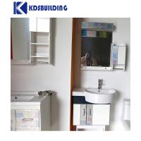 China Bathroom Solid Wooden Cabinet PVC Plastic Counter Wash Basin Mirror Cabinet for sale