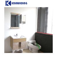 China Bathroom Solid Wooden Cabinet PVC Plastic Counter Wash Basin Mirror Cabinet for sale